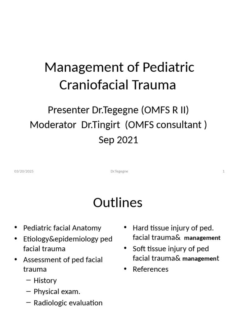 Pediatric Craniofacial Trauma Management | PDF | Human Nose | Wound