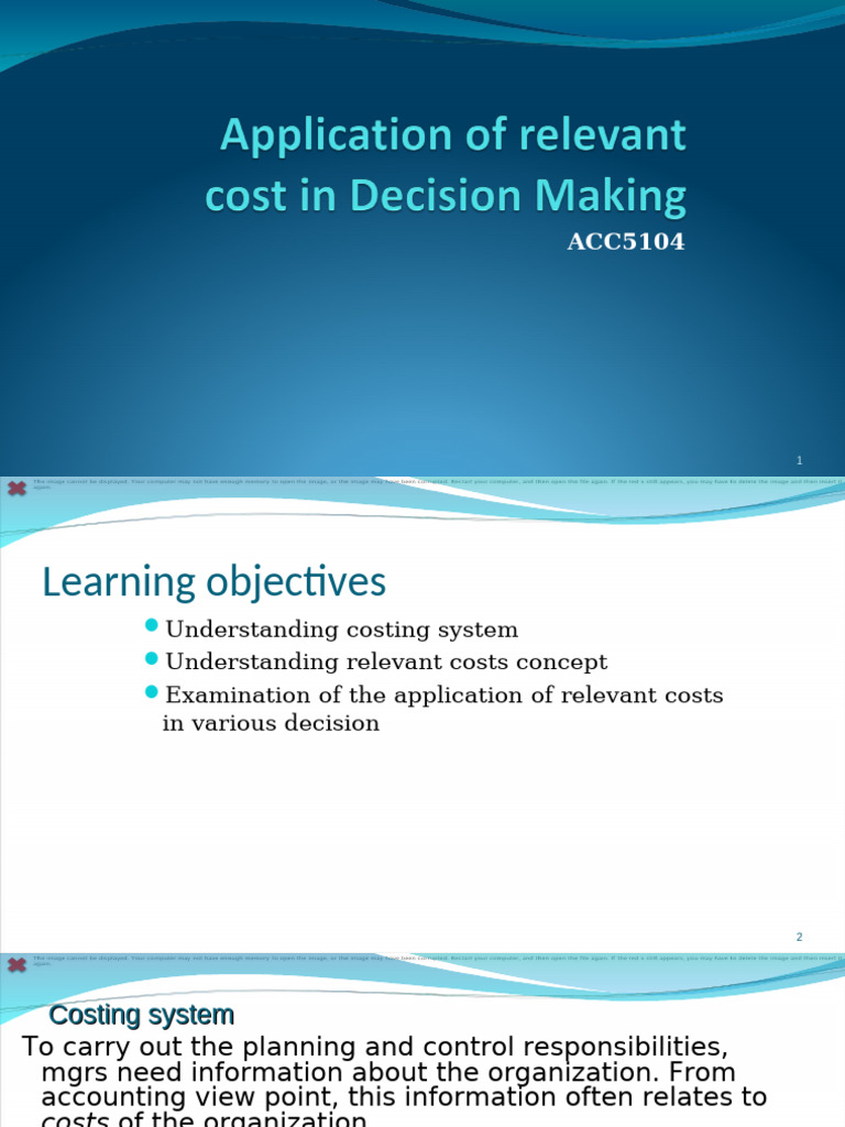 Application of Relevant Costs | PDF | Cost | Expense