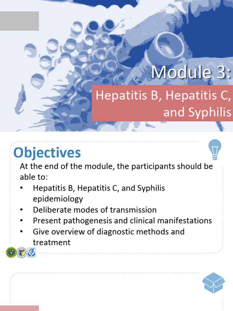 FULL COURSE MODULE 3 HBV HCV Syphilis 2019 | PDF | Hepatitis B | Hepatitis