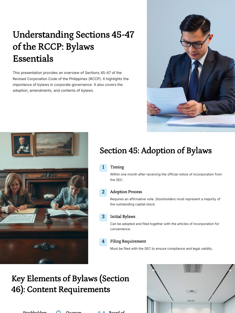 Understanding Sections 45 47 of The RCCP Bylaws Essentials | PDF | By Law | Government