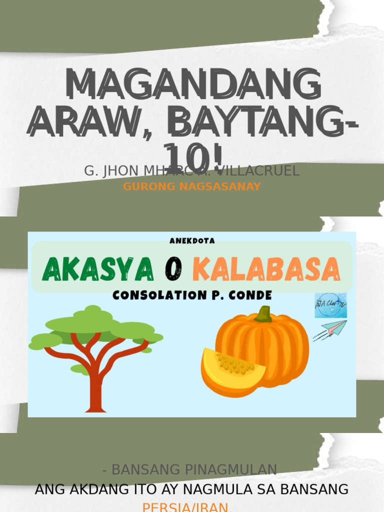 Akasya o kalabasa | PDF