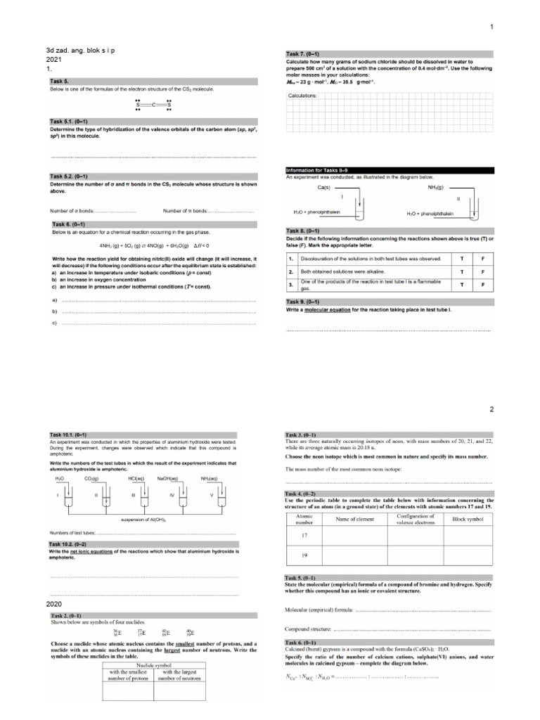 3d Zad. Ang. Blok P | PDF