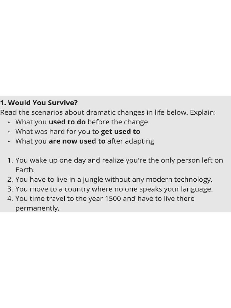 Speakout 3rd B1+6B - Structures With Used To - Extra Speaking | PDF