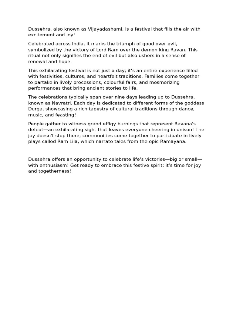 Dussehra Introduction | PDF