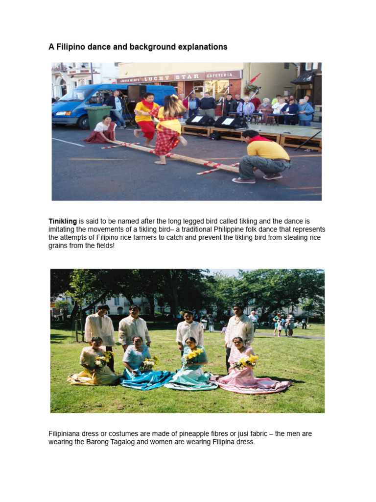 Filipino Folk Dances: Tinikling & Kappa Malong-malong | PDF