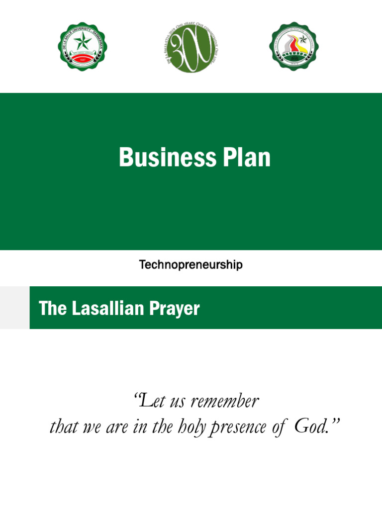 Technopreneurship Lec 6 - Business Plan | PDF | Entrepreneurship ...