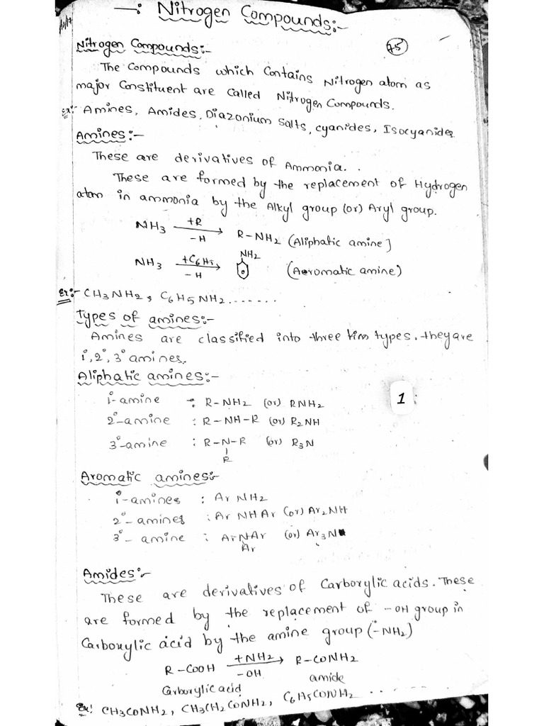 Nitrogen Compounds | PDF
