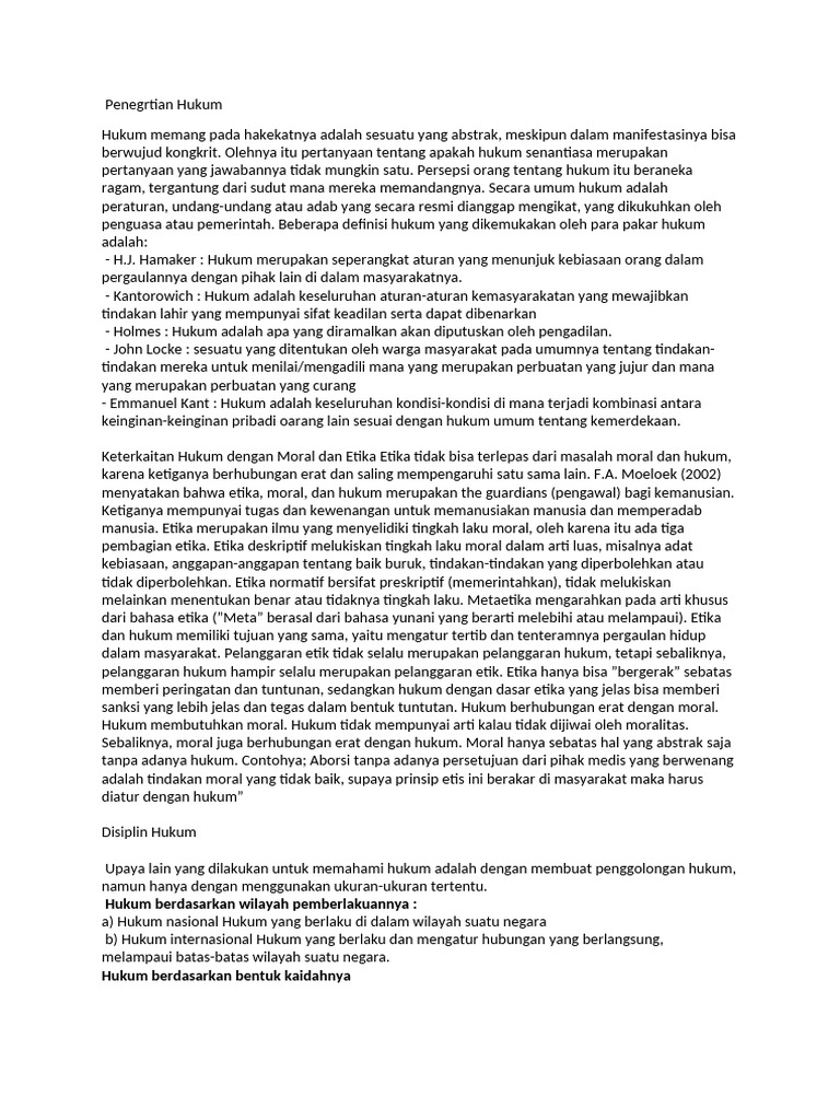 Penegrtian Hukum | PDF