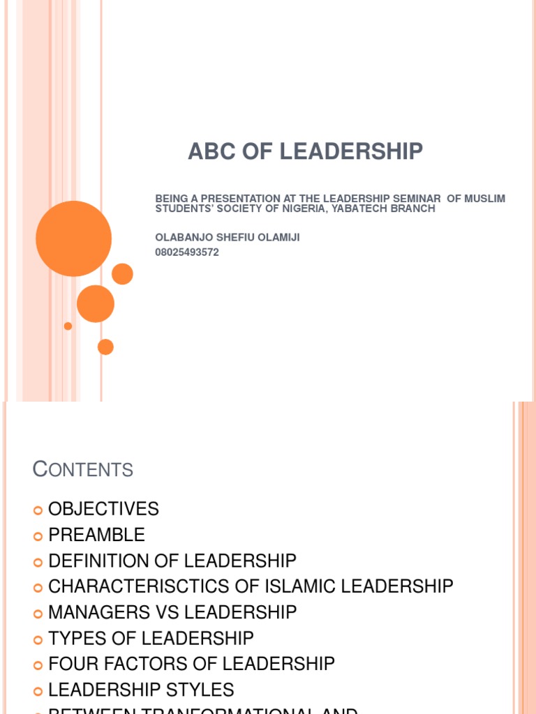 ABC of Leadership | PDF | Leadership | Action (Philosophy)