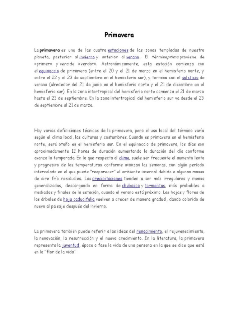 La Primavera | PDF