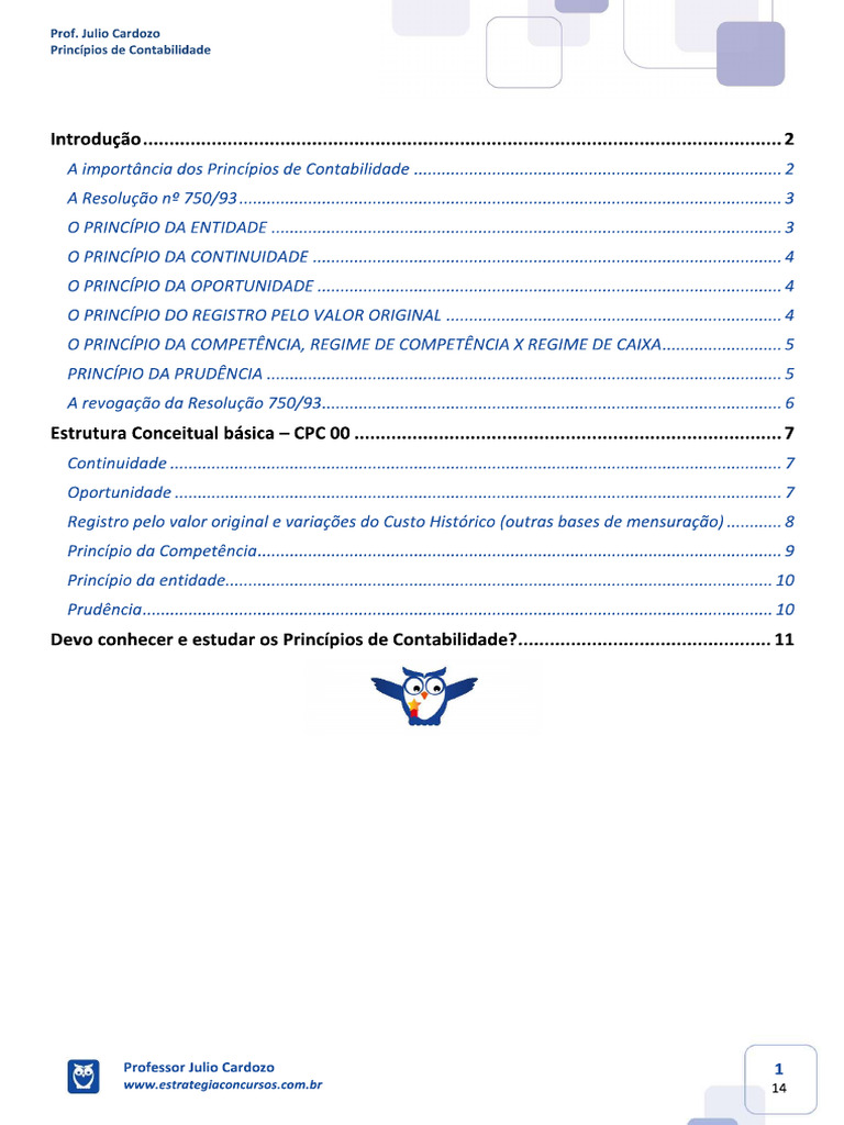 Principios de Contabilidade | PDF