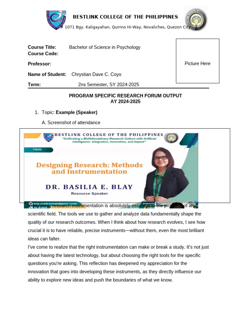 4thyr Research Forum Format | PDF | Psychology | Cognition