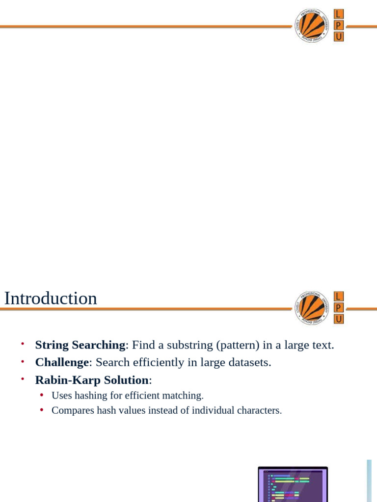 Rabin Karp and KMP Algorithm | PDF | Computing | Computer Programming
