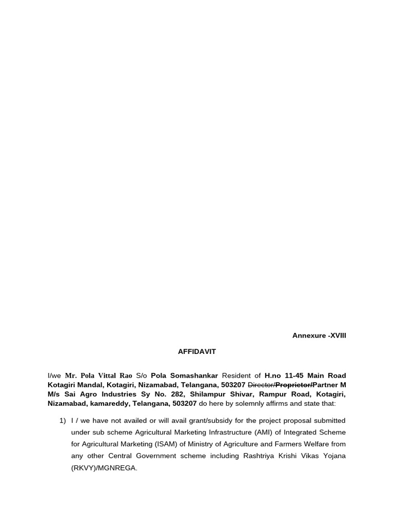 Annexure XVIII - Affidavit | PDF | Affidavit