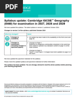 Global Perspective 2025 2027 Syllabus Update | PDF