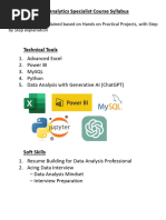 Data Analyst Full Syllabus 2025 | PDF | Machine Learning | Data Analysis