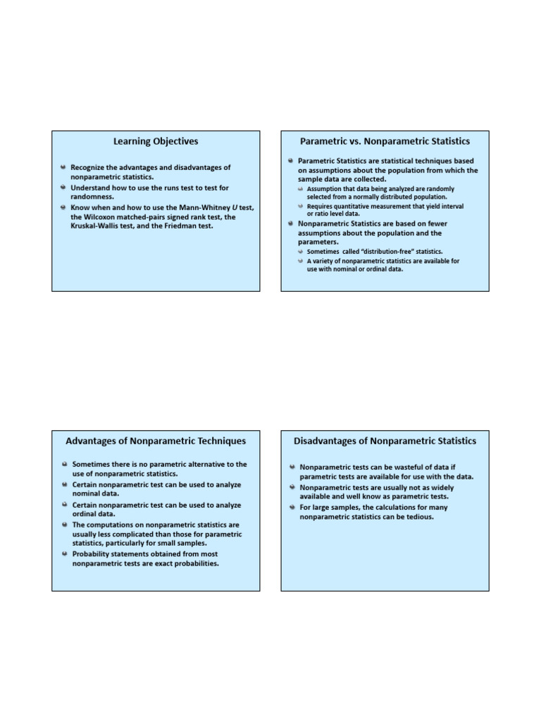 Lecture 8 Compatibility Mode | PDF | Nonparametric Statistics | Statistics
