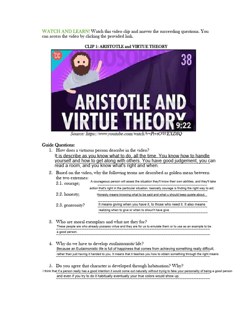 Midterm Act1 Watch-And-Learn | PDF | Virtue | Applied Philosophy