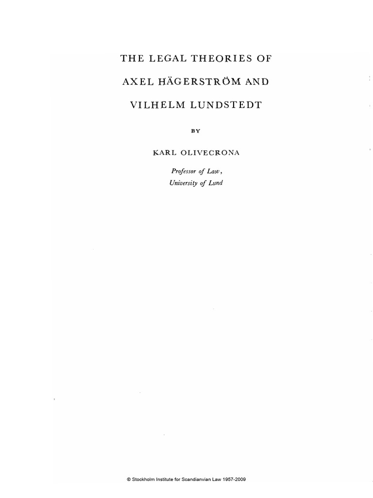 By Karl Olivecrona | PDF