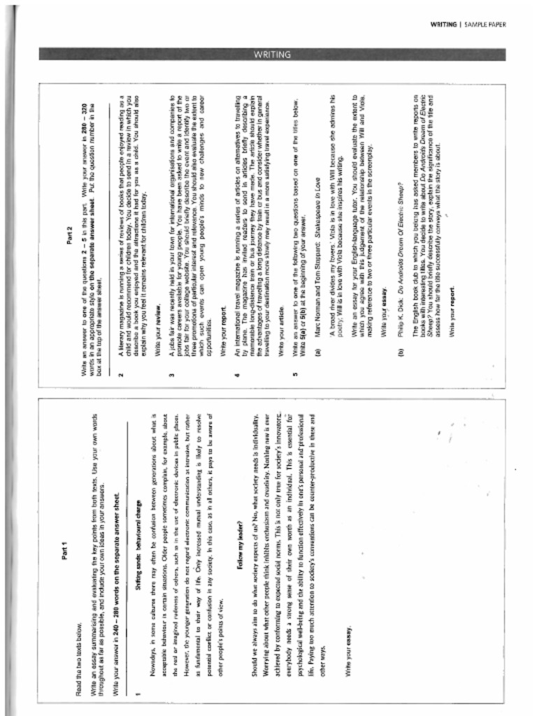 Cambridge CPE Writing Task Part1 | PDF