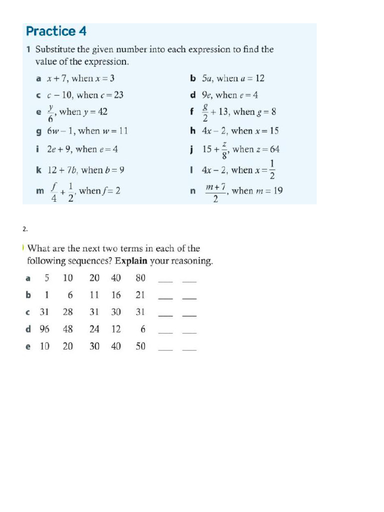ALGEBRAIC EXPRESSIONS - Practice | PDF