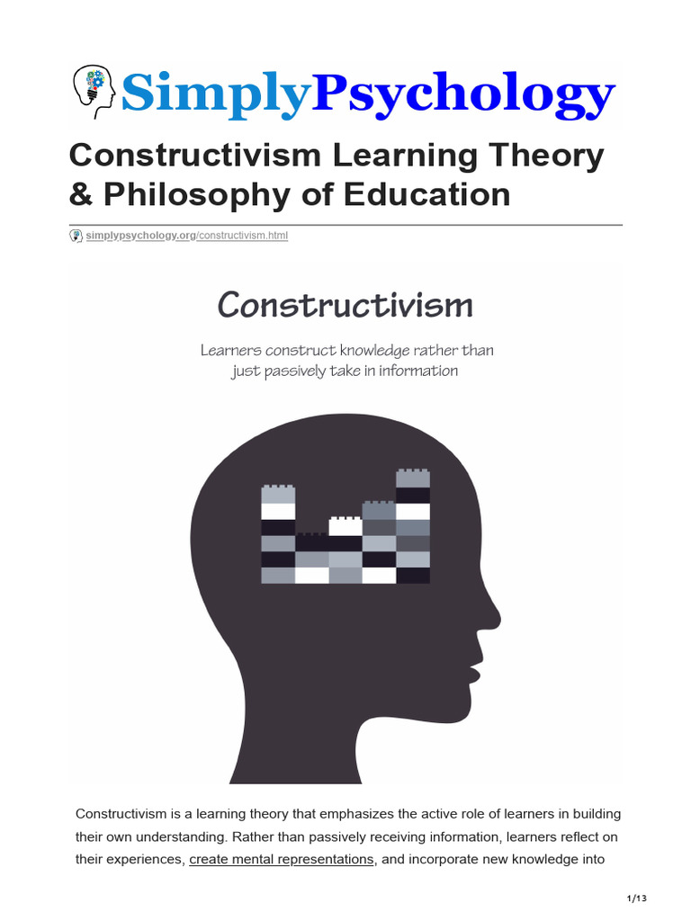 Constructivism Learning Theory Amp Philosophy of Education | PDF ...