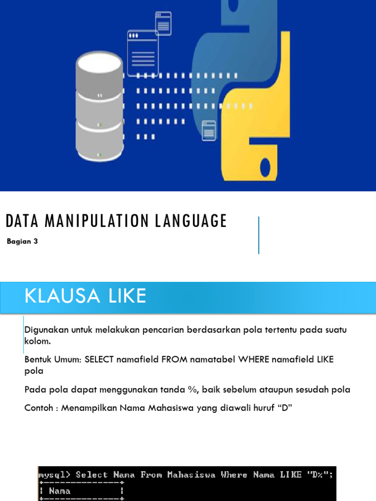 Data Manipulation Language (DML) 2 - Basis Data | PDF