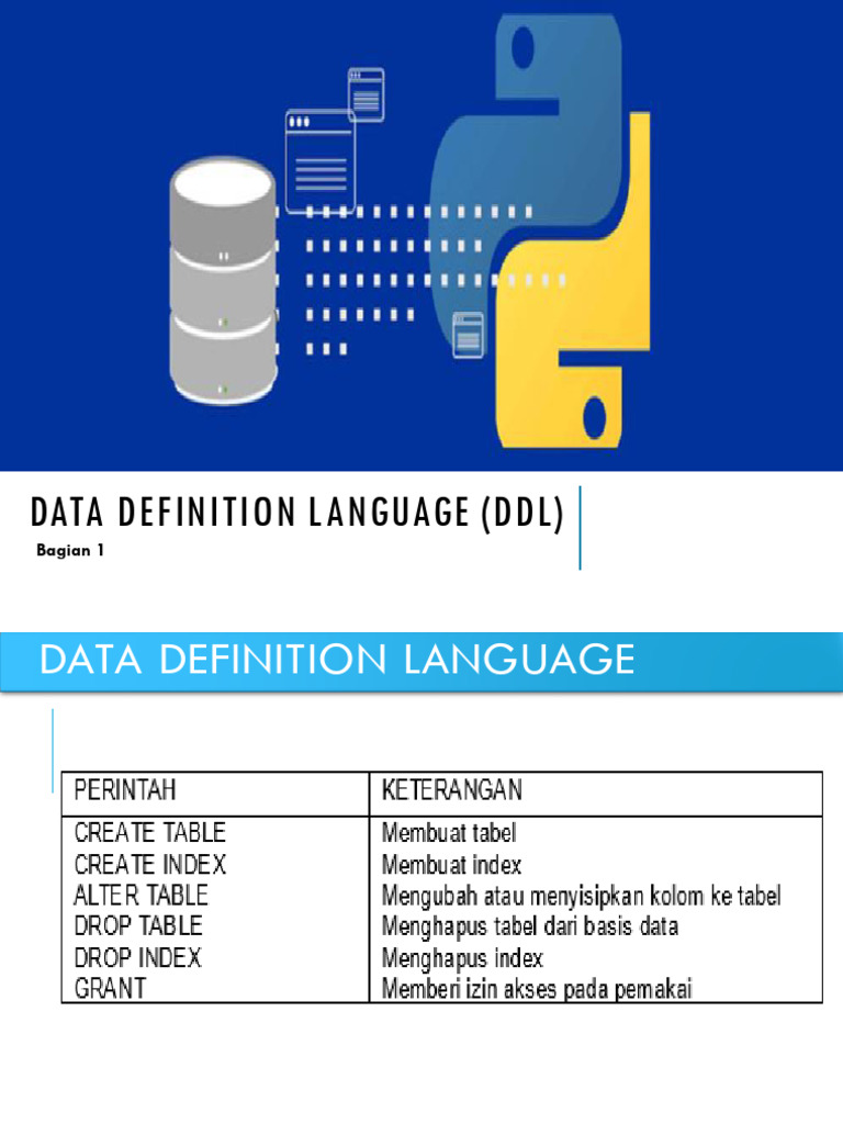 Data Definition Language (DDL) - Basis Data | PDF