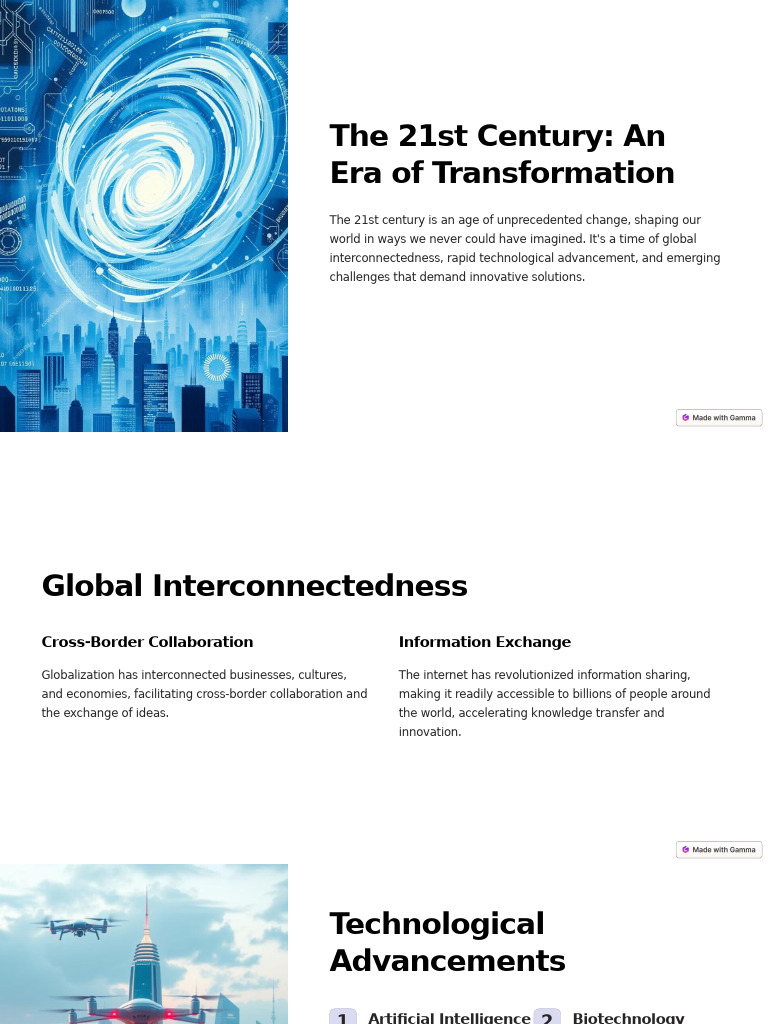The 21st Century An Era of Transformation | PDF | Sustainability ...