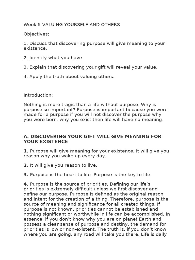 Week 5 VALUING YOURSELF AND OTHERS 2 | PDF | Intelligence | Cognition