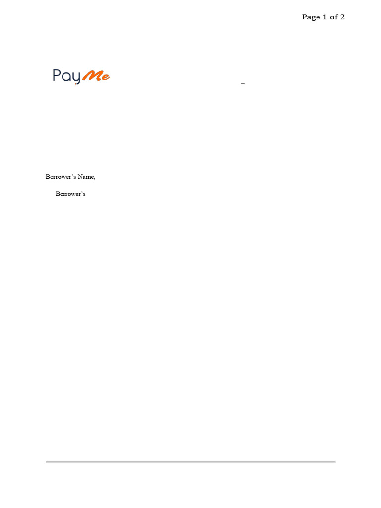 Hussain PayMe - Noc of 50K | PDF | Loans | Investment Banking