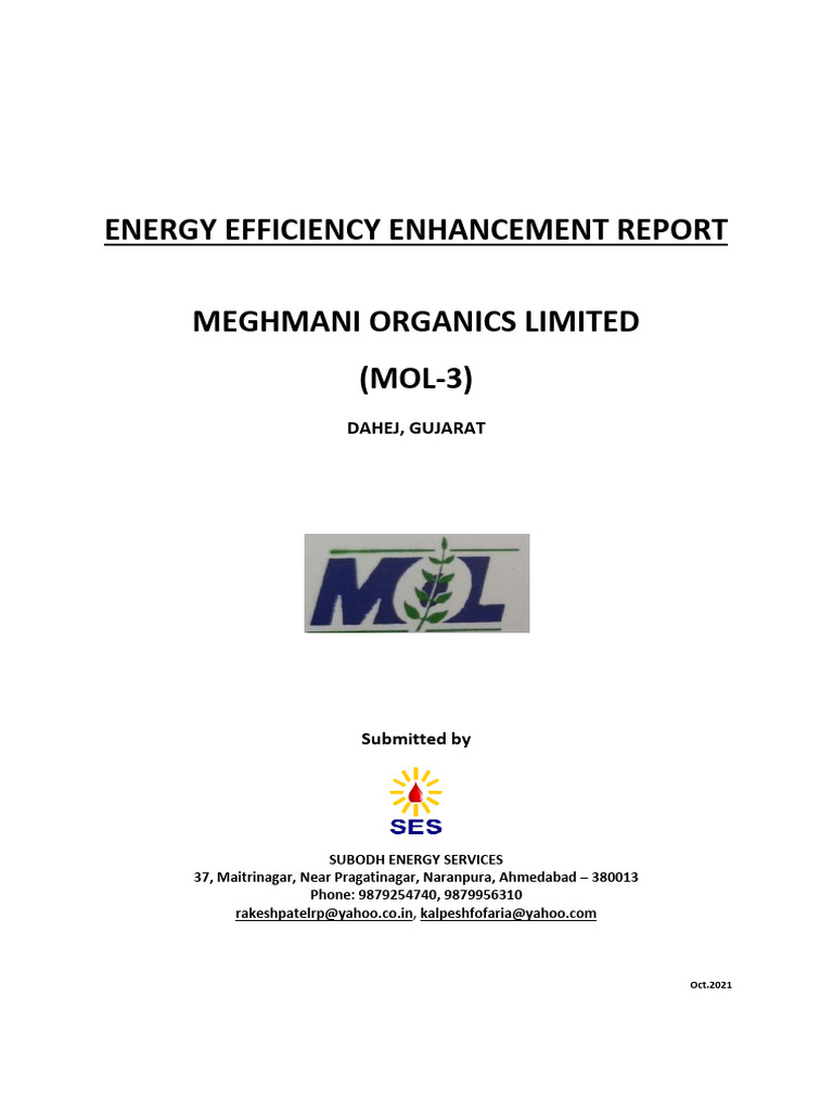 Final EA Report - MOL-3 - Dahej - 2021 | PDF | Ac Power | Pump