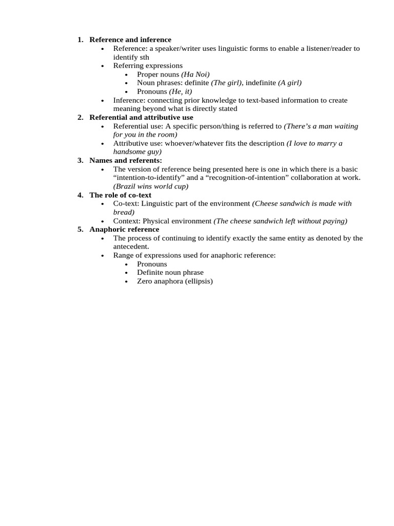 Reference and Inference | PDF