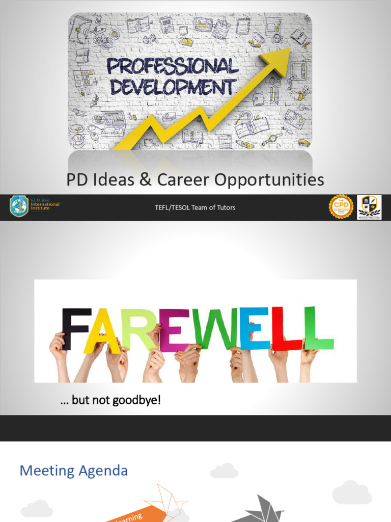 Farewell Session - PD Ideas & Career Opportunities | PDF | Teachers ...