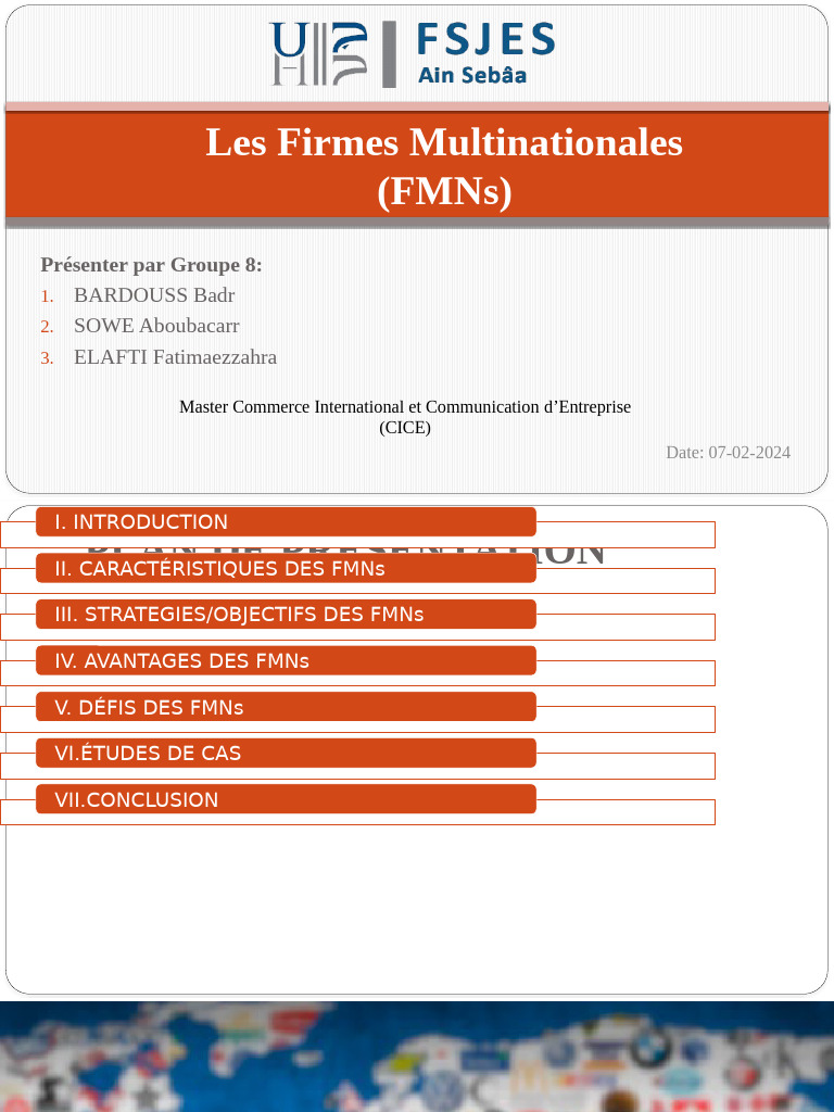 Stratégies et Défis des FMNs | PDF | Société multinationale ...