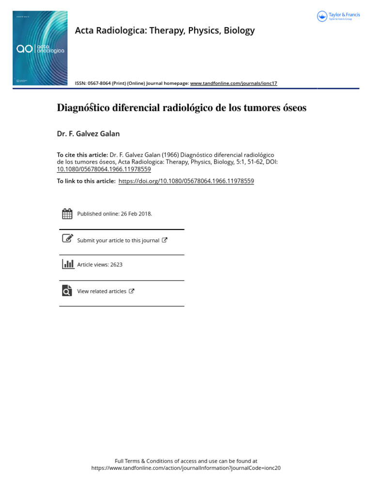 Diagn Stico Diferencial Radiol Gico de Los Tumores Seos | PDF | Sarcoma | Especialidades Medicas