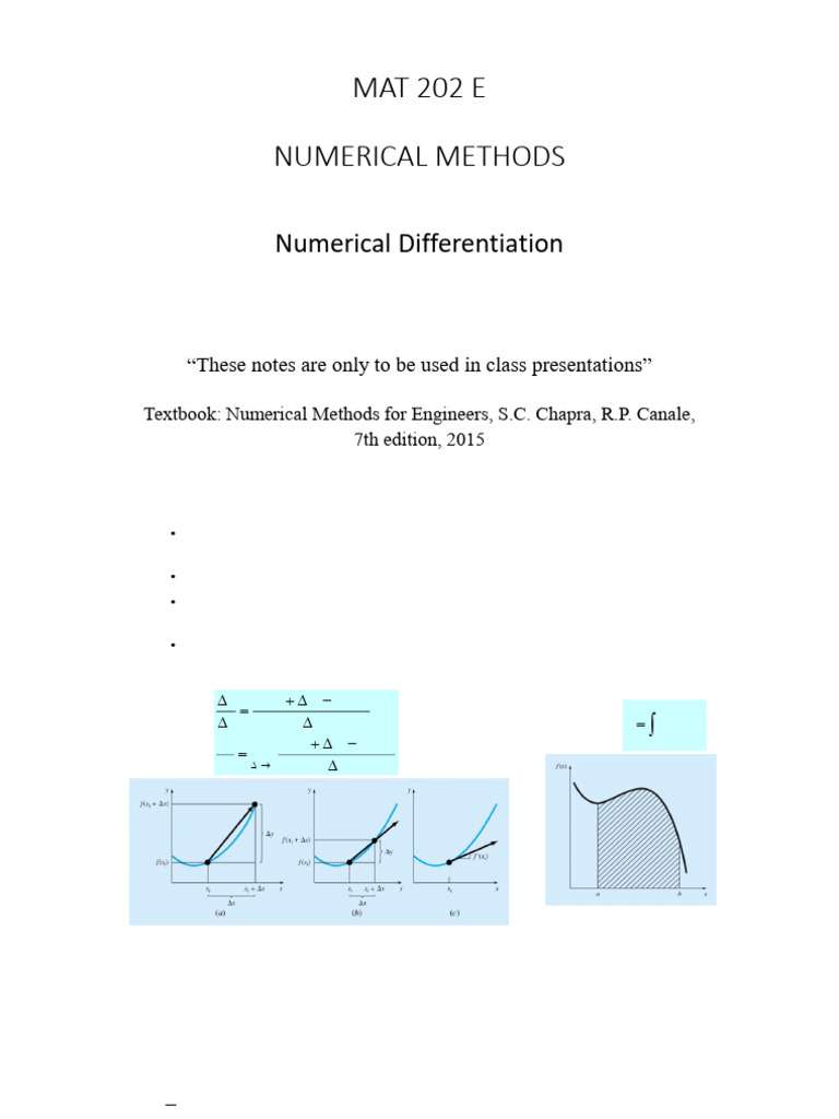 Numerical Differentiation Techniques | PDF | Finite Difference | Analysis