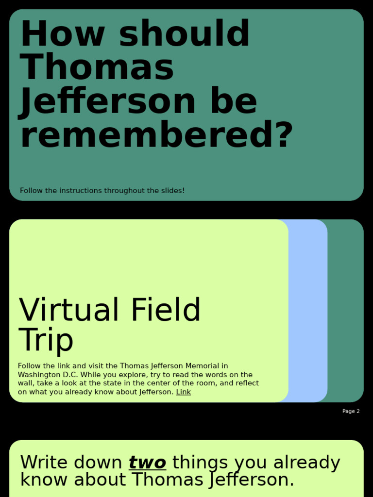 Jefferson Interactive Slides | PDF | Thomas Jefferson | The United States