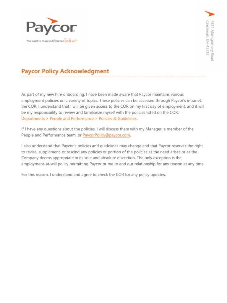 Policy Acknowledgement Nov 2021 | PDF