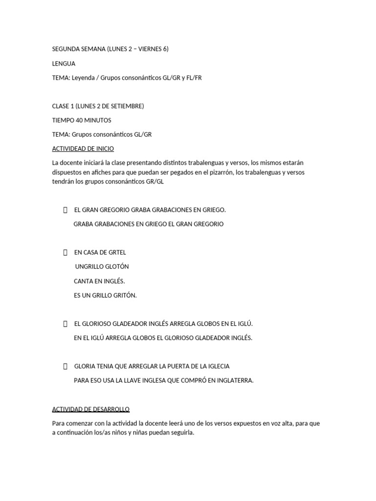 Grupo consonantico gl-gr. | PDF | Leyendas
