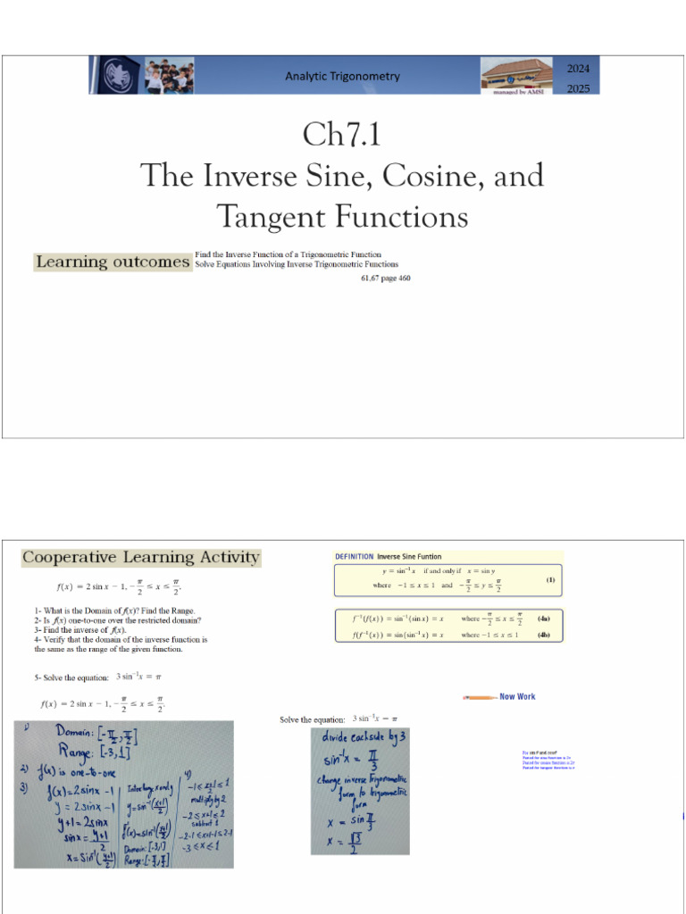 Inverse Trigonometric Functions Guide | PDF