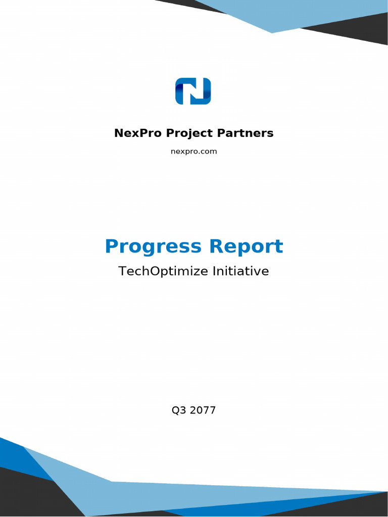 Progress Report Template | PDF | Project Management | Performance Indicator