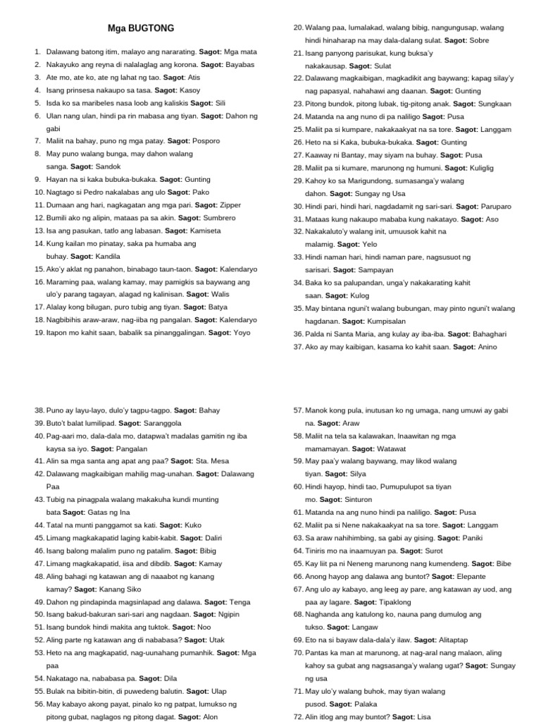 Bugtong | PDF