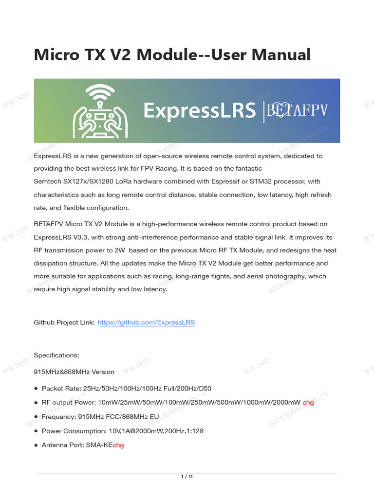 BETAFPV Micro TX V2 User Manual | PDF | Radio | Wi Fi