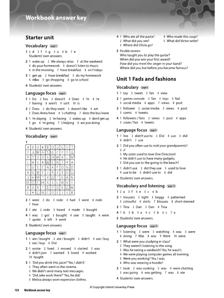 English Plus 3 WB Answer Key | PDF