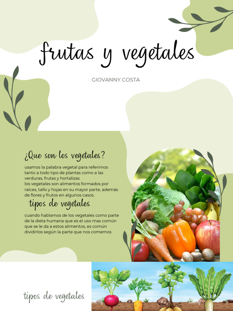 SESION 2 frutas y verduras | PDF | Fruta | Vegetales