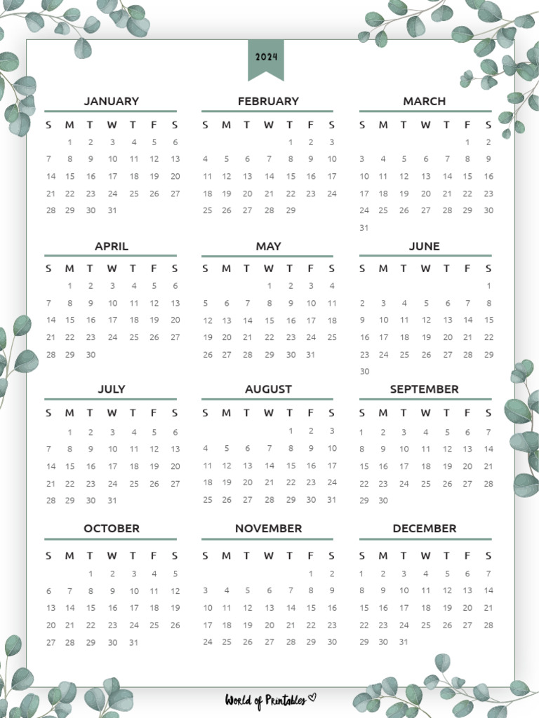 Calendar Template 231 - 2024 | PDF