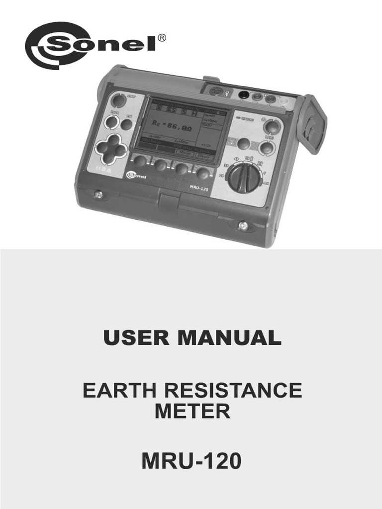 MRU-120 Earth Resistance Meter Manual | PDF | Calibration | Metre