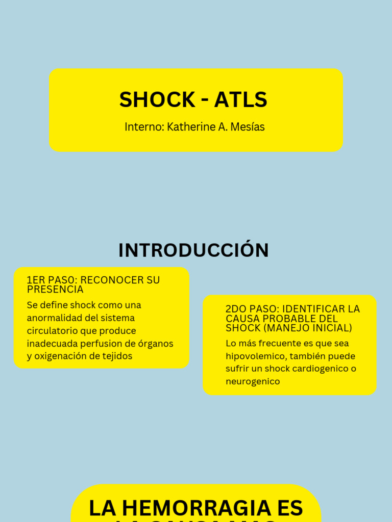 Shock y Su Manejo - ATLS - 20240913 - 125719 - 0000 | PDF | Sistema ...