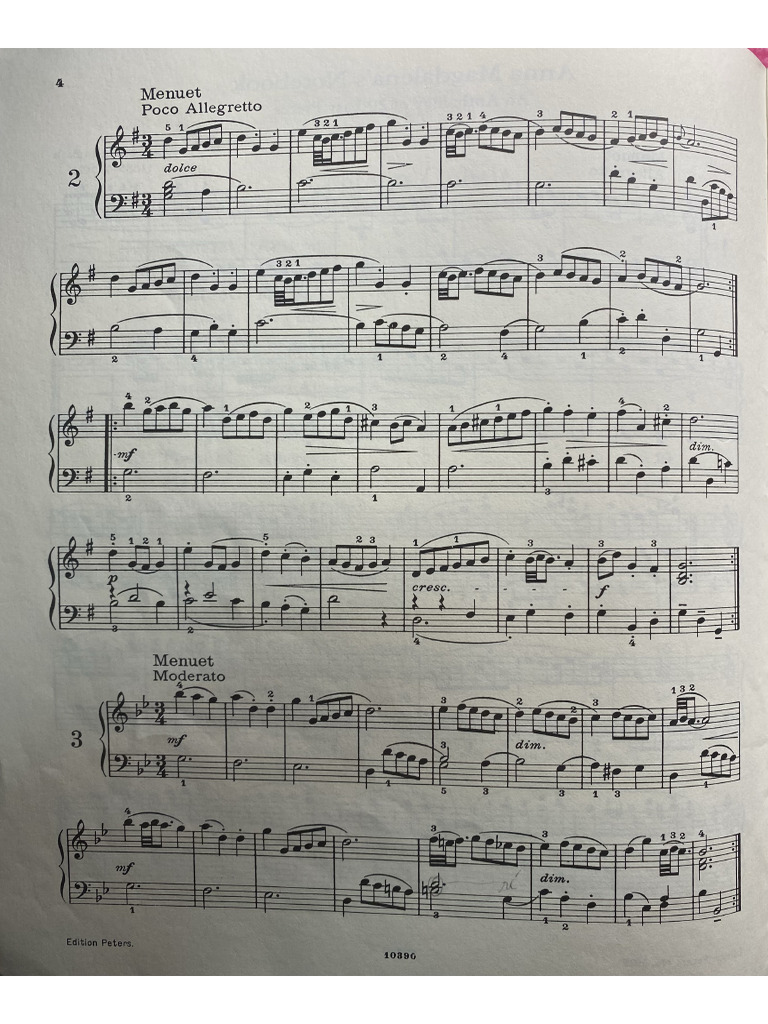 (AF) Menuet No.2 Bach | PDF